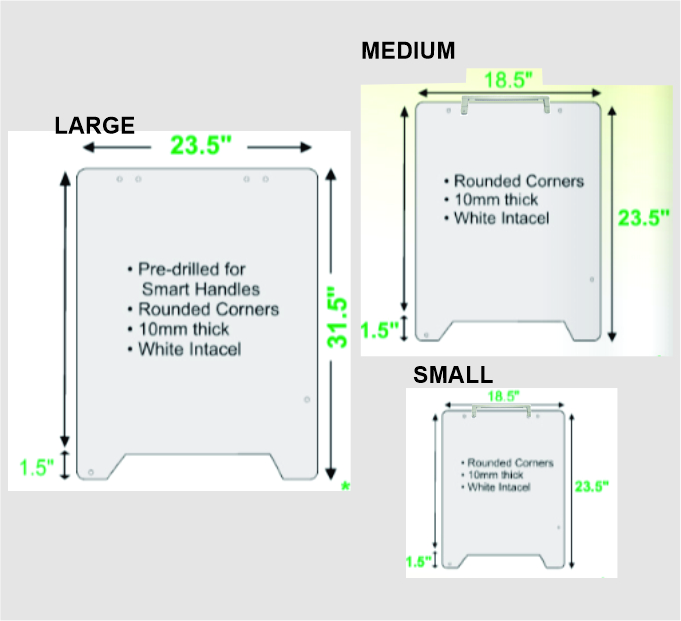 White Intacel A-Frames - Redback Visual Communications Inc